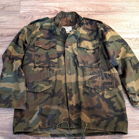 Camo | Jackets & Coats | Vintage Duck Bay Camo Military Jacket L | Poshmark